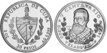 Muzeum mincí - 30 Pesos 1991 Kuba | Peníze.cz